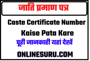 Caste Certificate Number Kaise Pata Kare- Full Info 2025 » ONLINE SURU