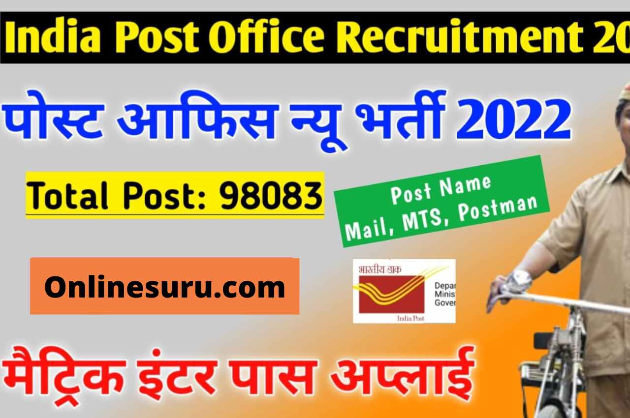Indian Post Office Recruitment 2022 | Post Office Mail Gourd, MTS Or ...
